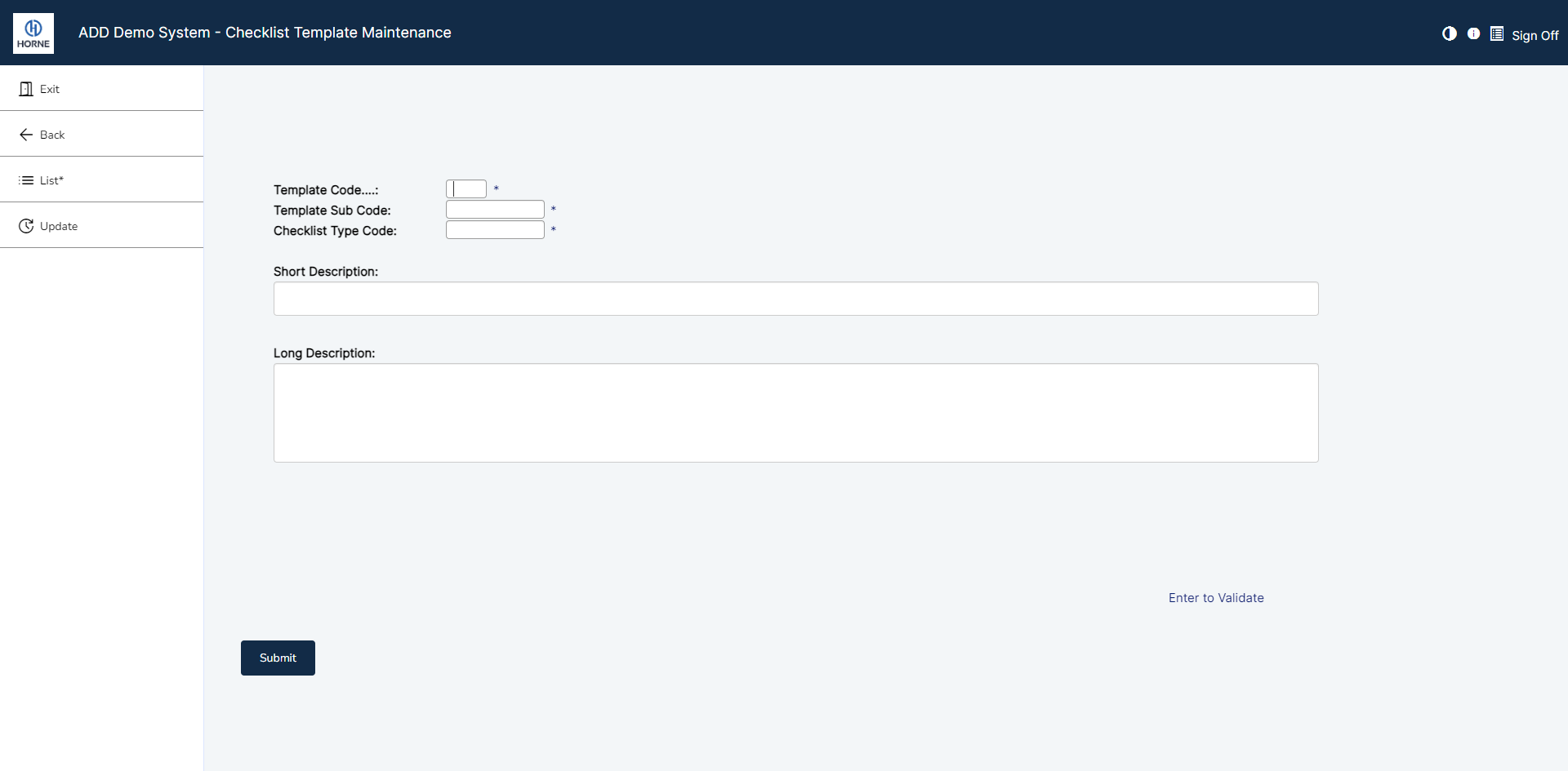 edaptIT | Checklist Template Maintenance