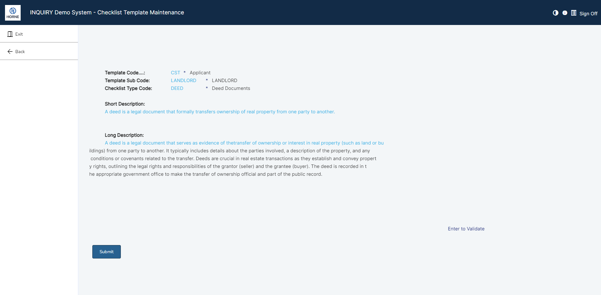 edaptIT | Checklist Template Maintenance